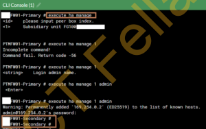How to Manage the Fortigate Secondary/Passive Firewall and Shutdown the ...