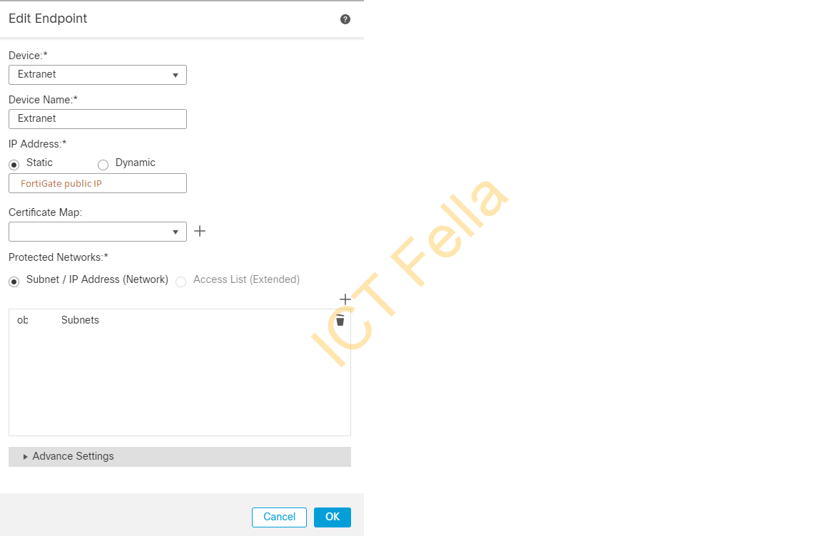 How to Configure IPsec VPN between Cisco FTD/FMC and Fortinet Firewall - ICT Fella