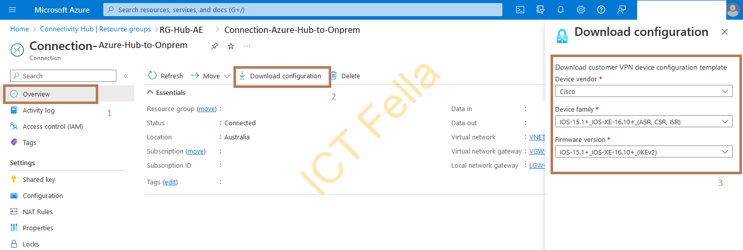 How To Configure Ipsec Vpn Between Azure And Fortigate Firewall Ict Fella
